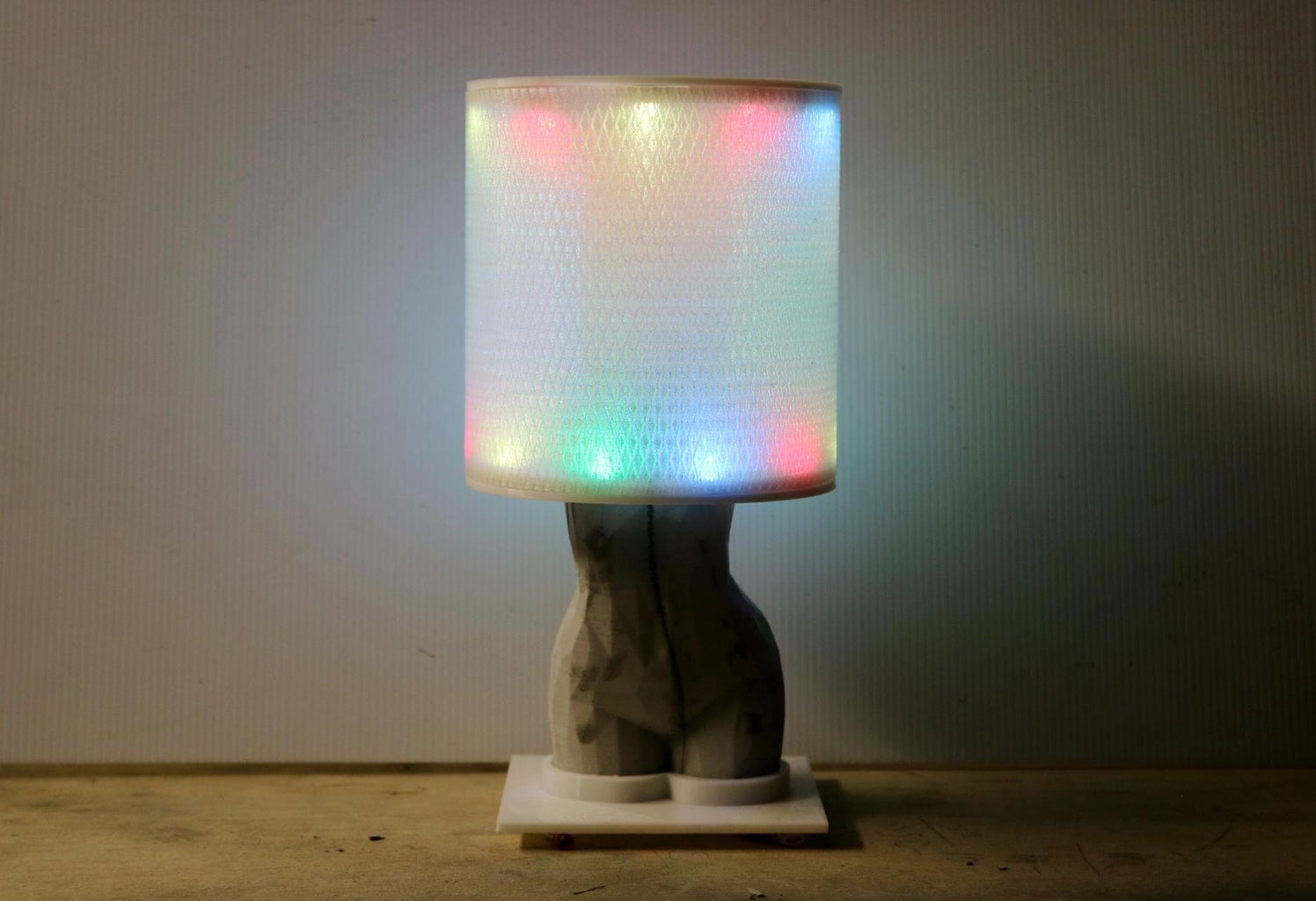 Cement And Neopixel Lamp 6 Steps With Pictures Instructables