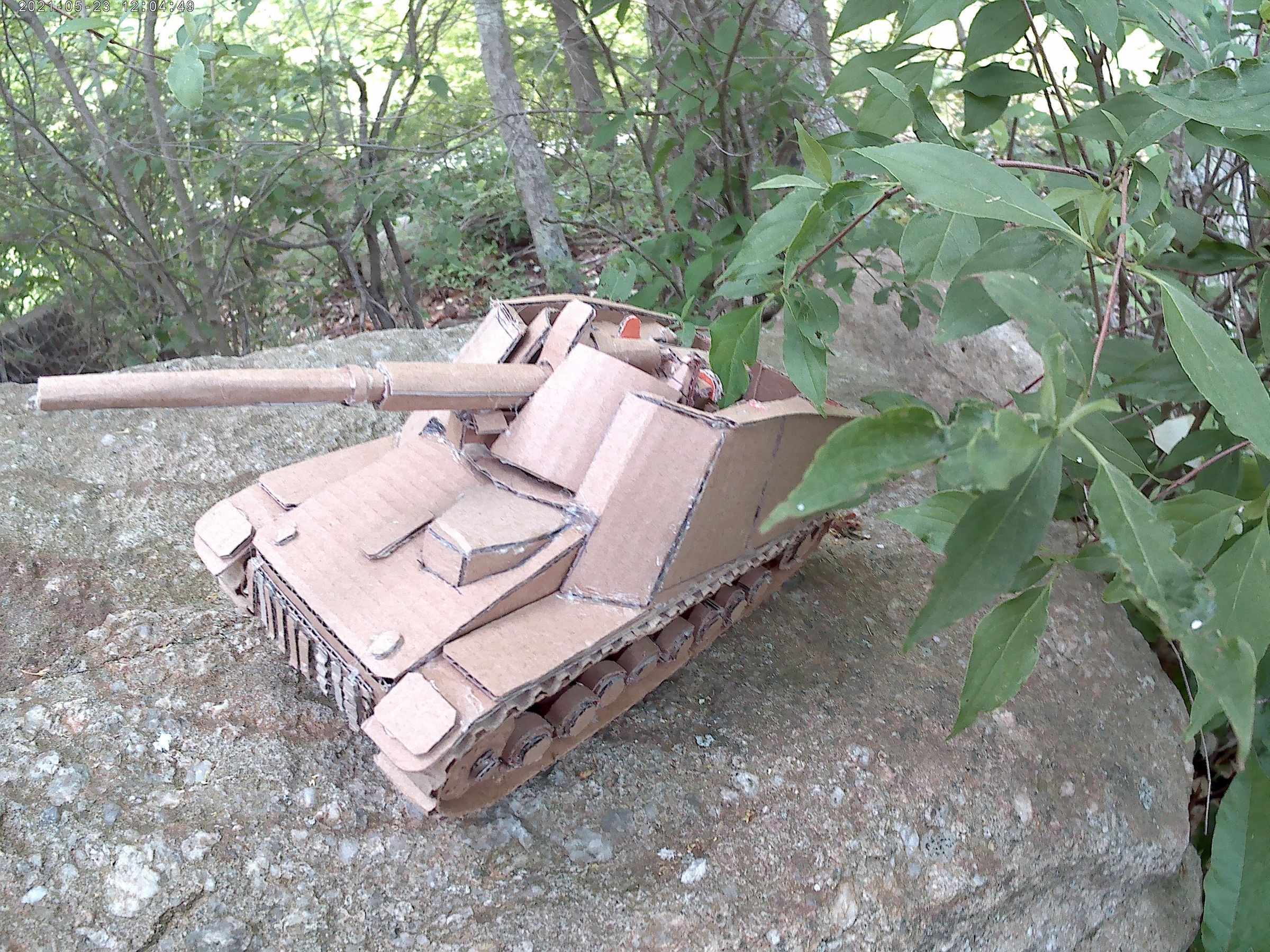 Cardboard Nashorn Tank Destroyer Model : 5 Steps - Instructables