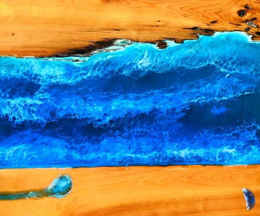 How to Make Epoxy Resin Ocean Art With Waves : 14 Steps (with Pictures ...