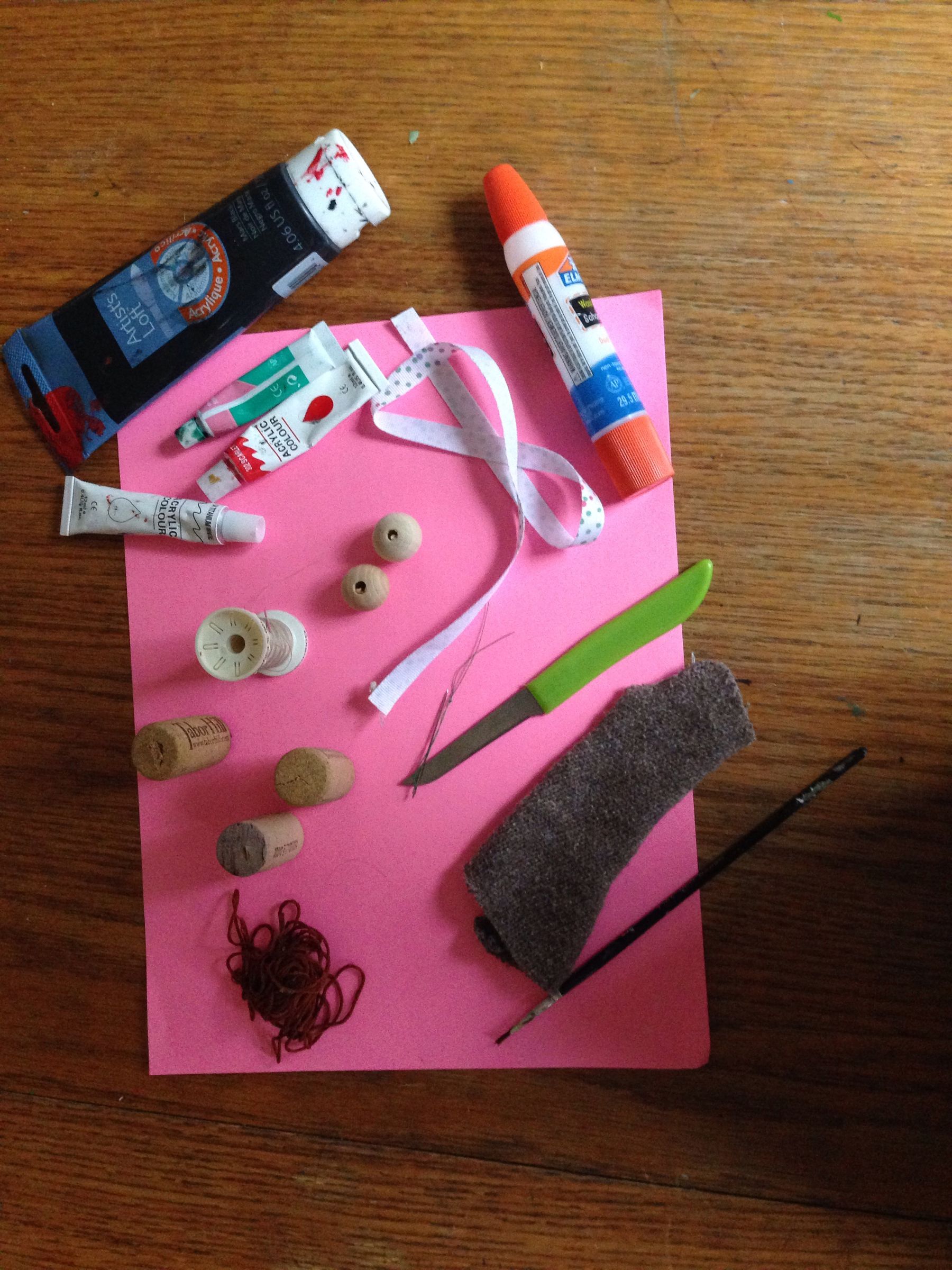 Cork Girl Finger Puppet : 6 Steps - Instructables