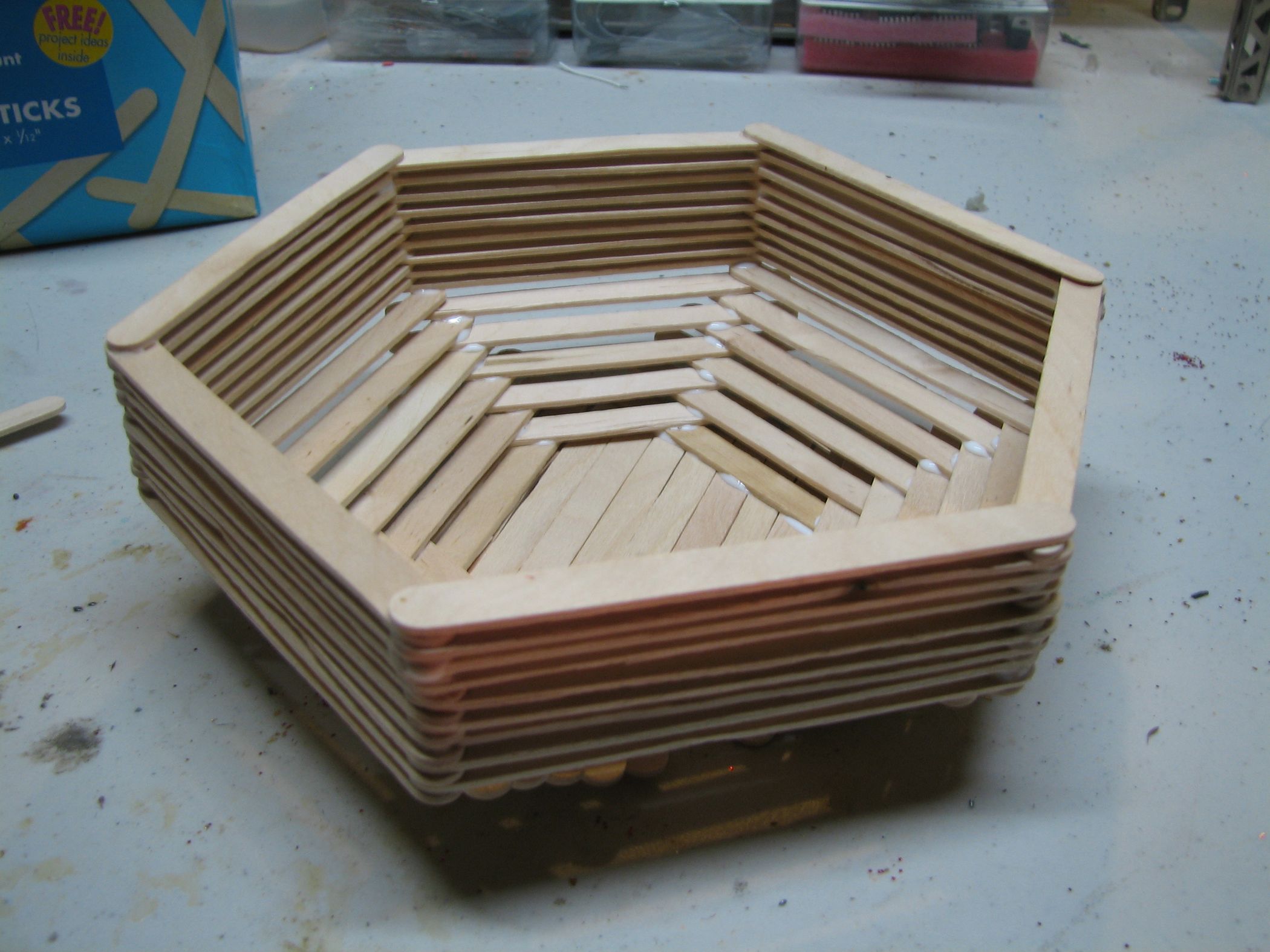Popsicle Stick Basket : 7 Steps (with Pictures) - Instructables