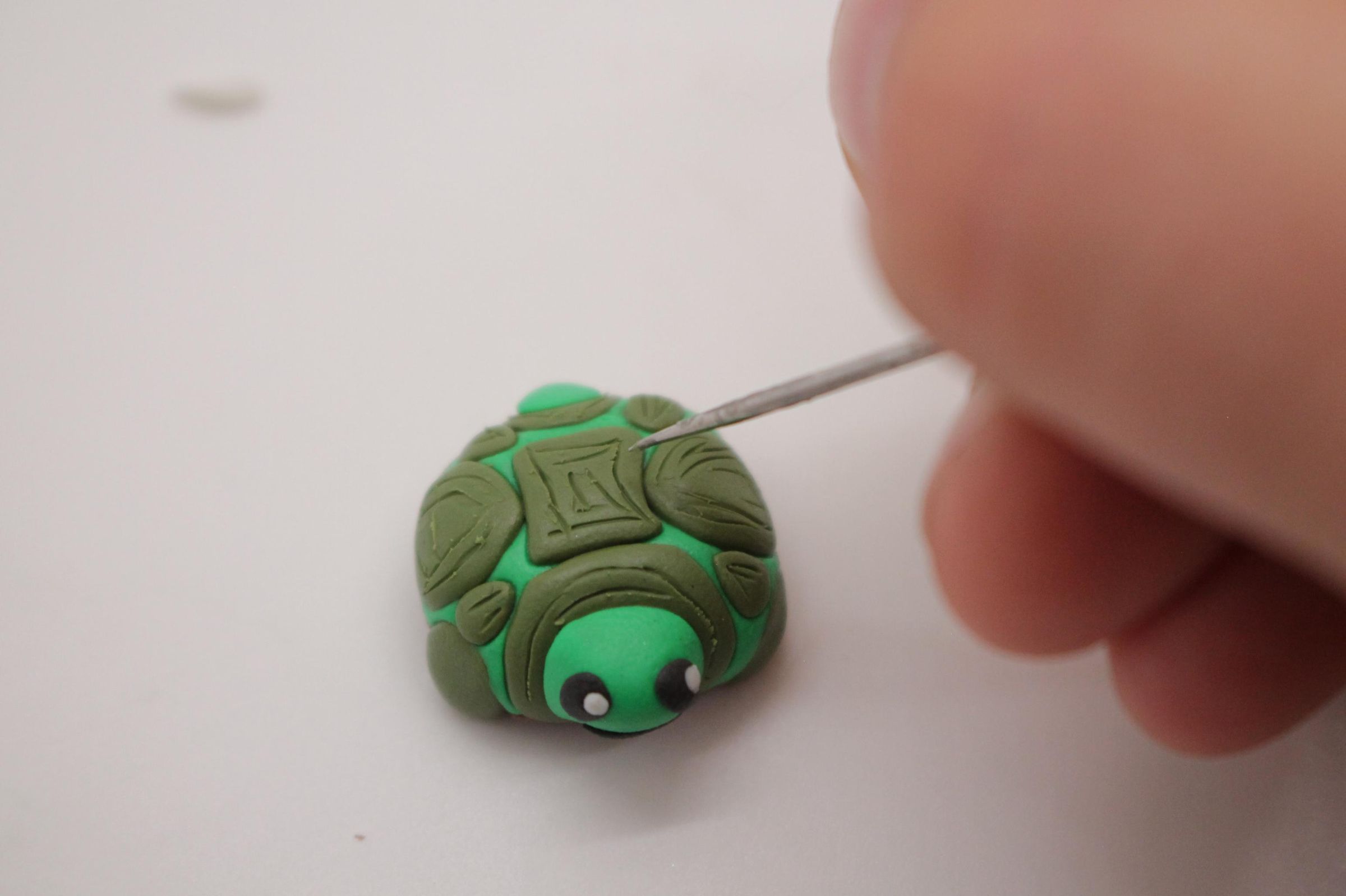 Mini Hand Made Green Polymer Clay Turtle : 18 Steps (with Pictures ...