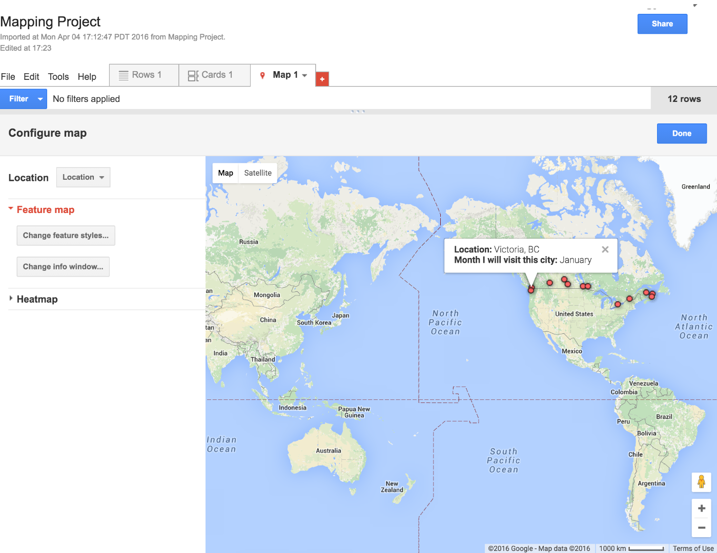 Create a Clickable Google Map to Share Geographic Information and ...