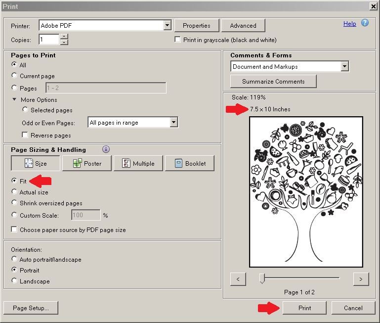 Setting Margins of a Multi-page Letter Sized PDF File of Full Page ...