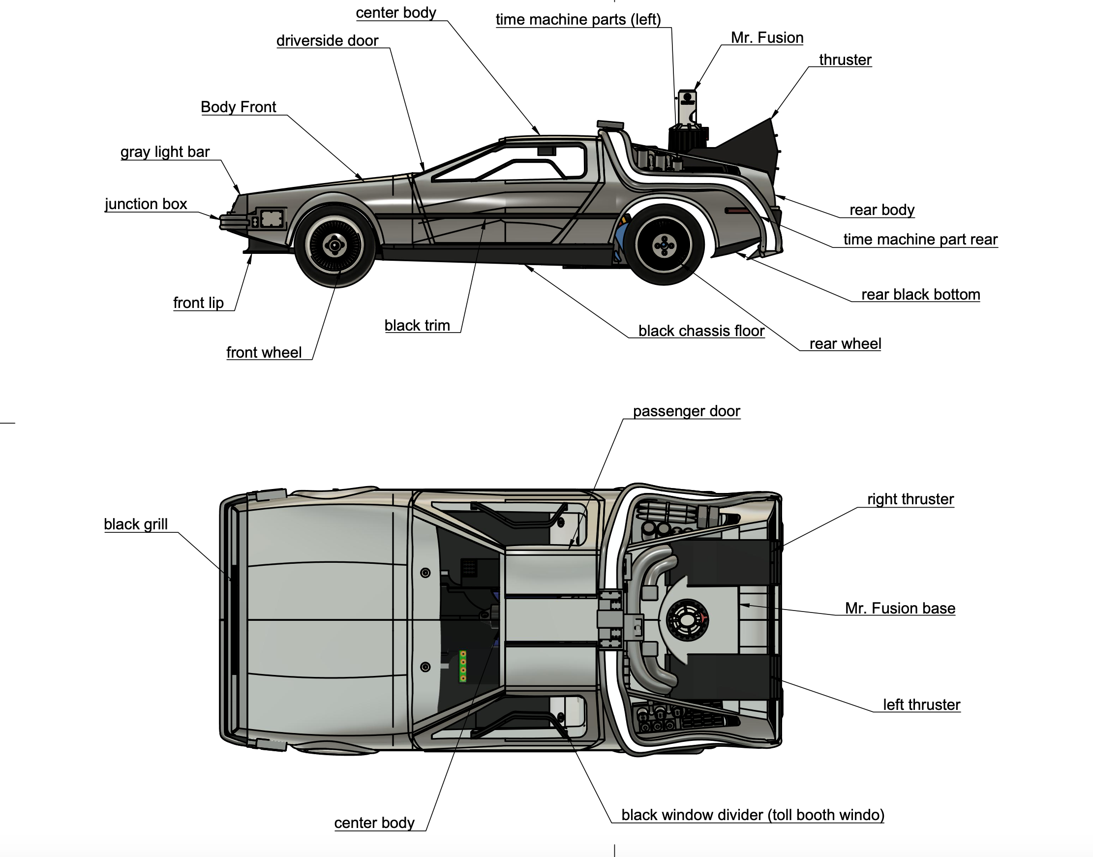 Delorean DMC-12/BTTF Time Machine 3D Printed RC Car : 17 Steps (with ...