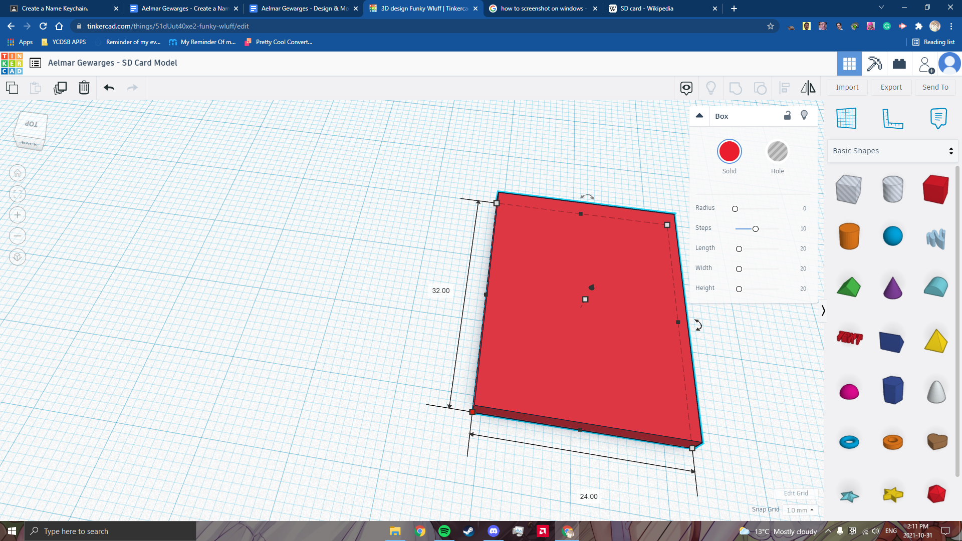 Micro SD Card Reader 3D Model : 8 Steps - Instructables