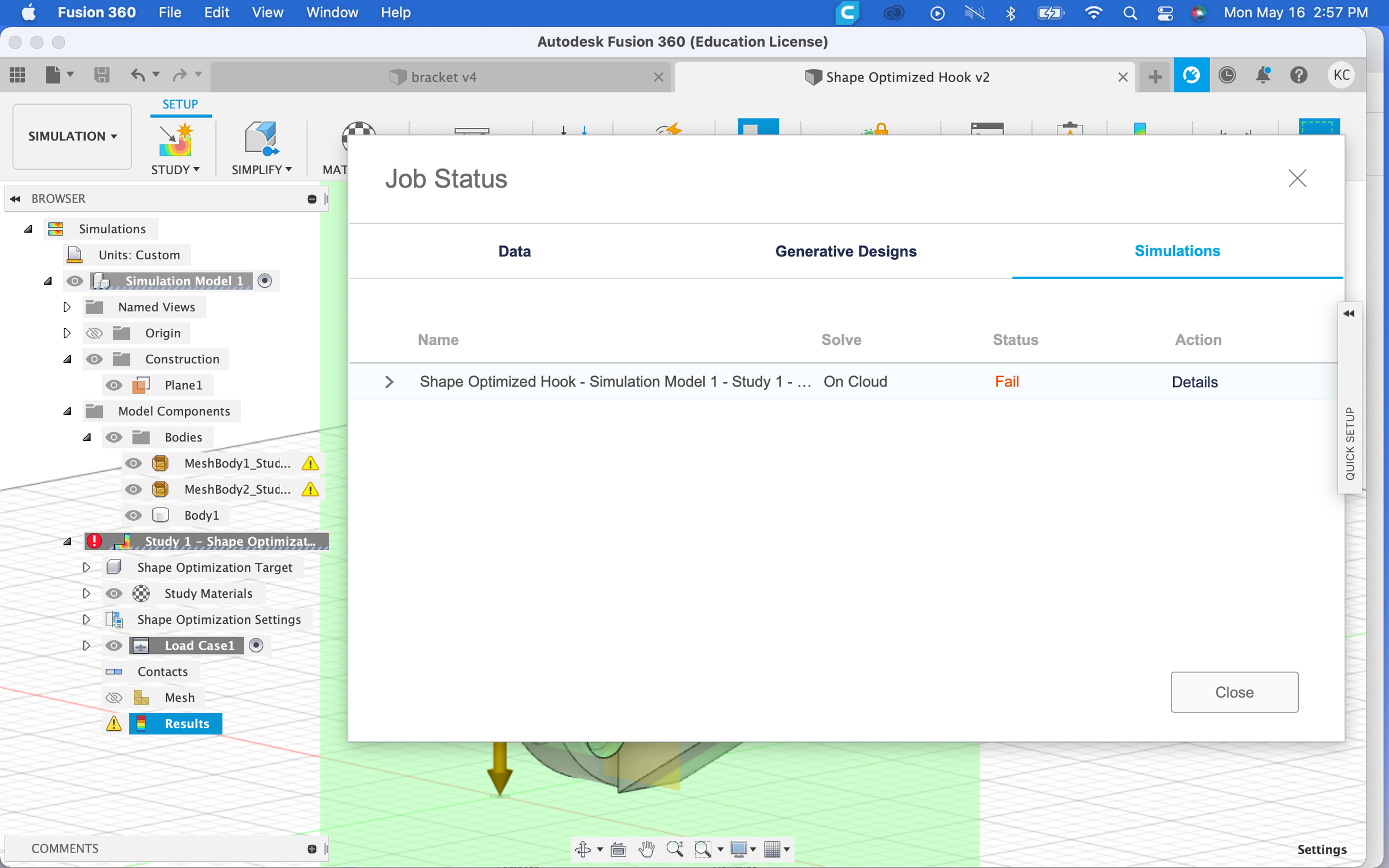 Week 7: Fusion 360 Shape Optimization + Generative Design : 3 Steps - Instructables