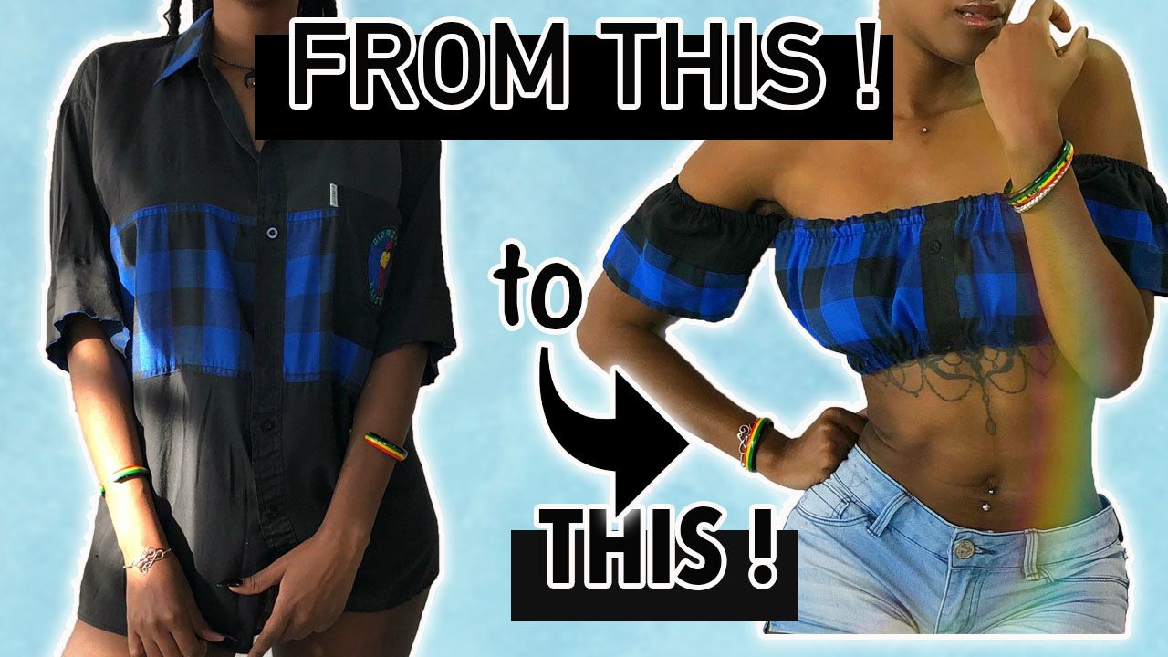 Men's Button Up to Super Cute Crop Top : 4 Steps - Instructables