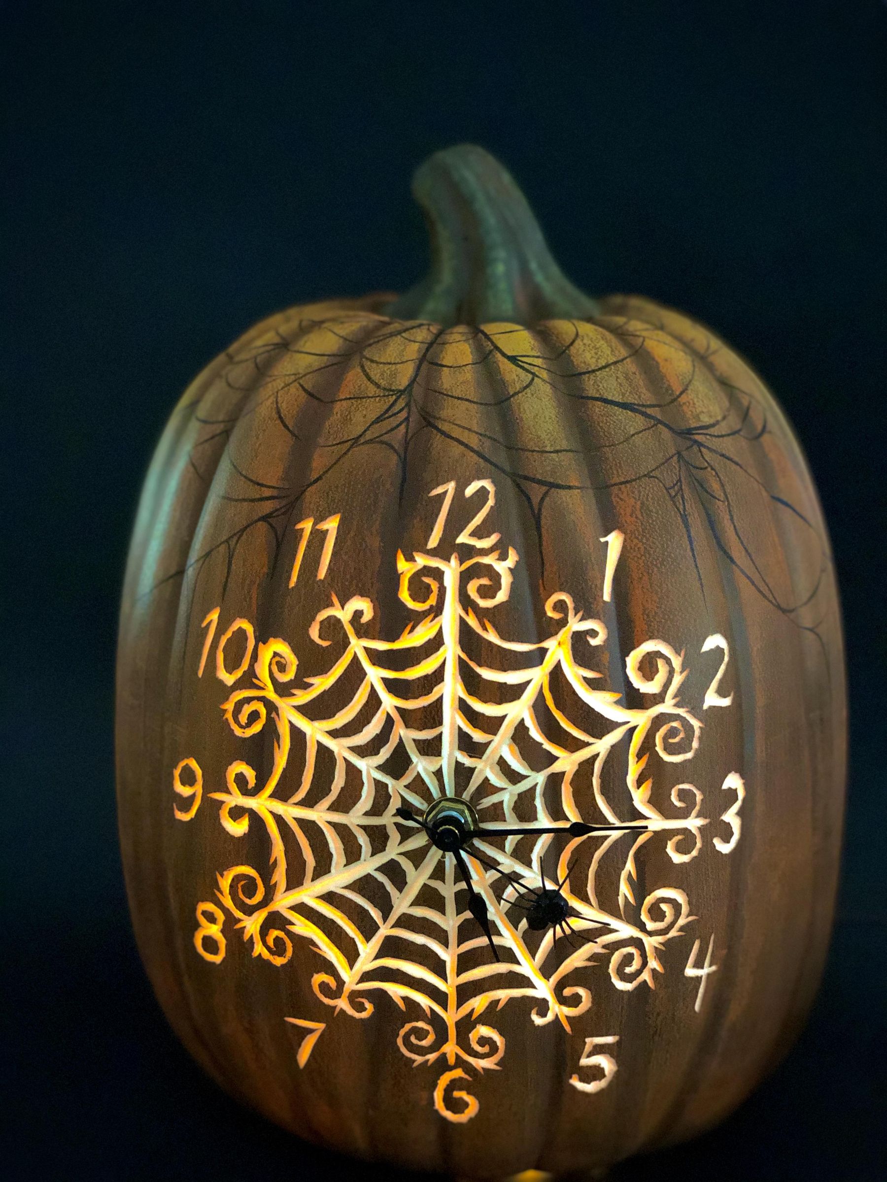 Pumpkin Spider Web Clock : 6 Steps (with Pictures) - Instructables