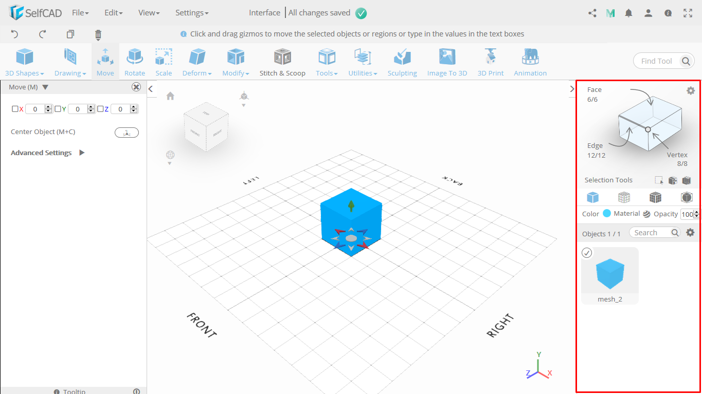 1.2. Interface | Learn SelfCAD : 7 Steps - Instructables