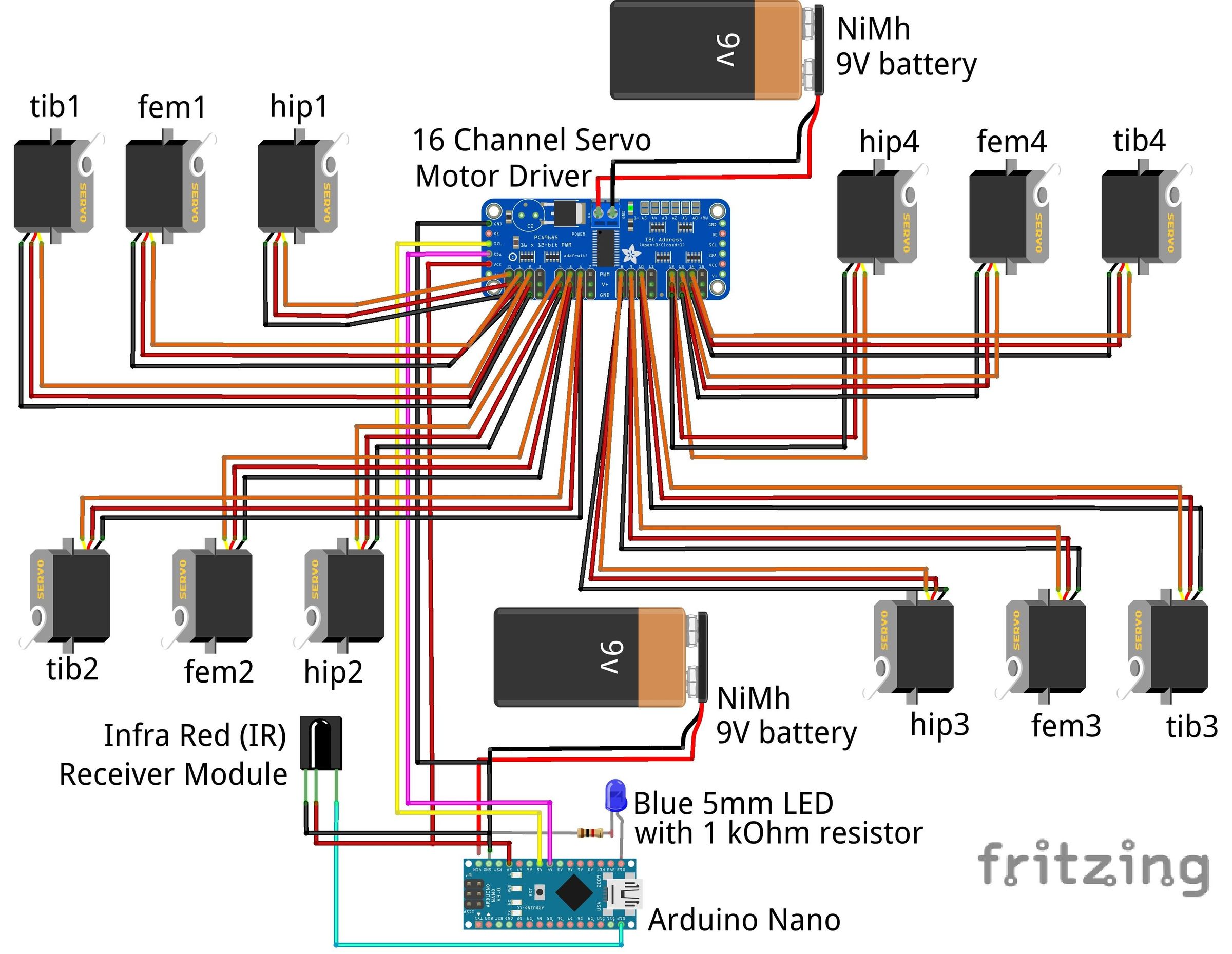 Arduino Quadruped Robot: Walks, Skims & Grips : 13 Steps (with Pictures ...