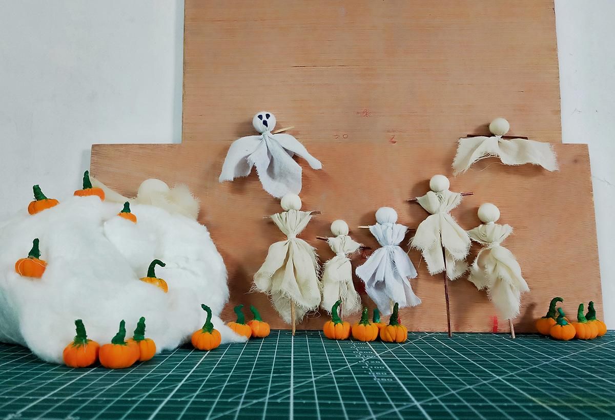 Mini Halloween Ghosts & Scarecrows : 6 Steps (with Pictures ...