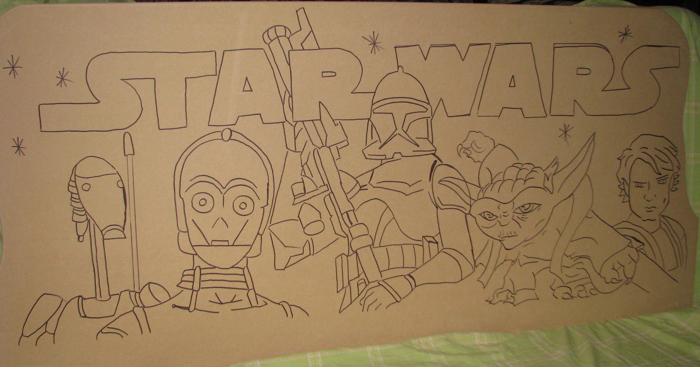 STAR WARS HEADBOARD WITH GLOWING STARS : 13 Steps (with Pictures ...