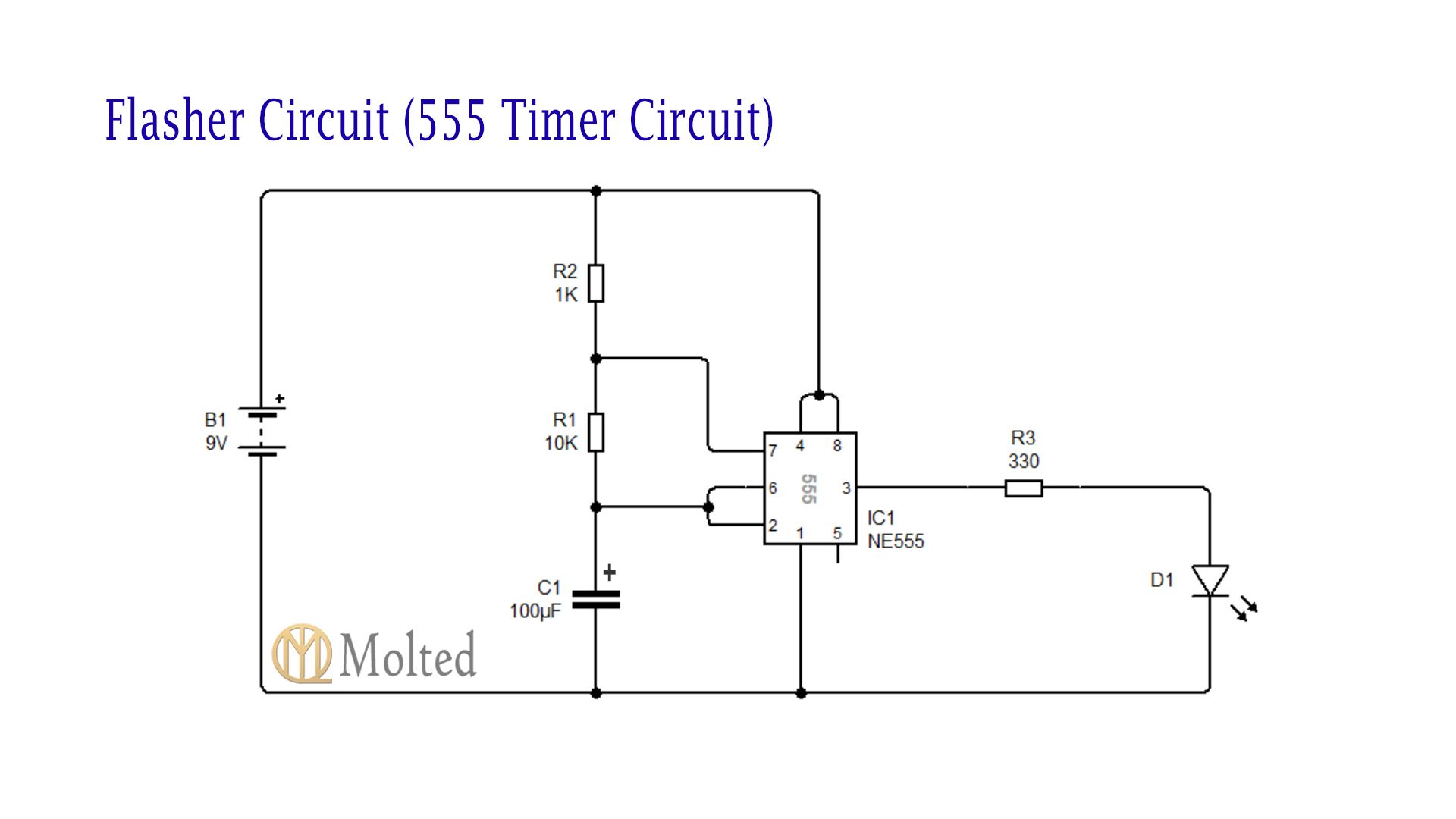 Three Ways to Make LED Flasher Circuit With Rate Control and Alternate ...