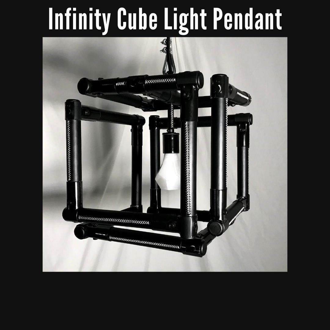 How to Make a No Weld Infinity Cube Light Pendant With Leather Accents ...