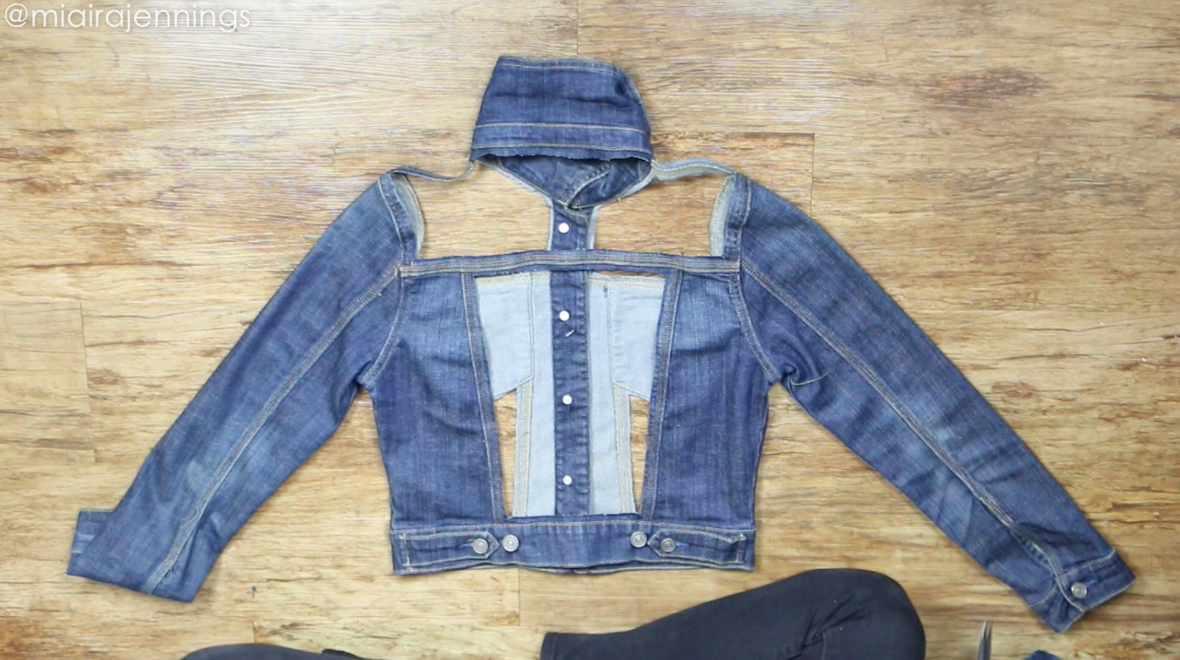 DIY Embroidered Sheer Cut Out Denim Jacket (NO SEWING) : 7 Steps (with ...