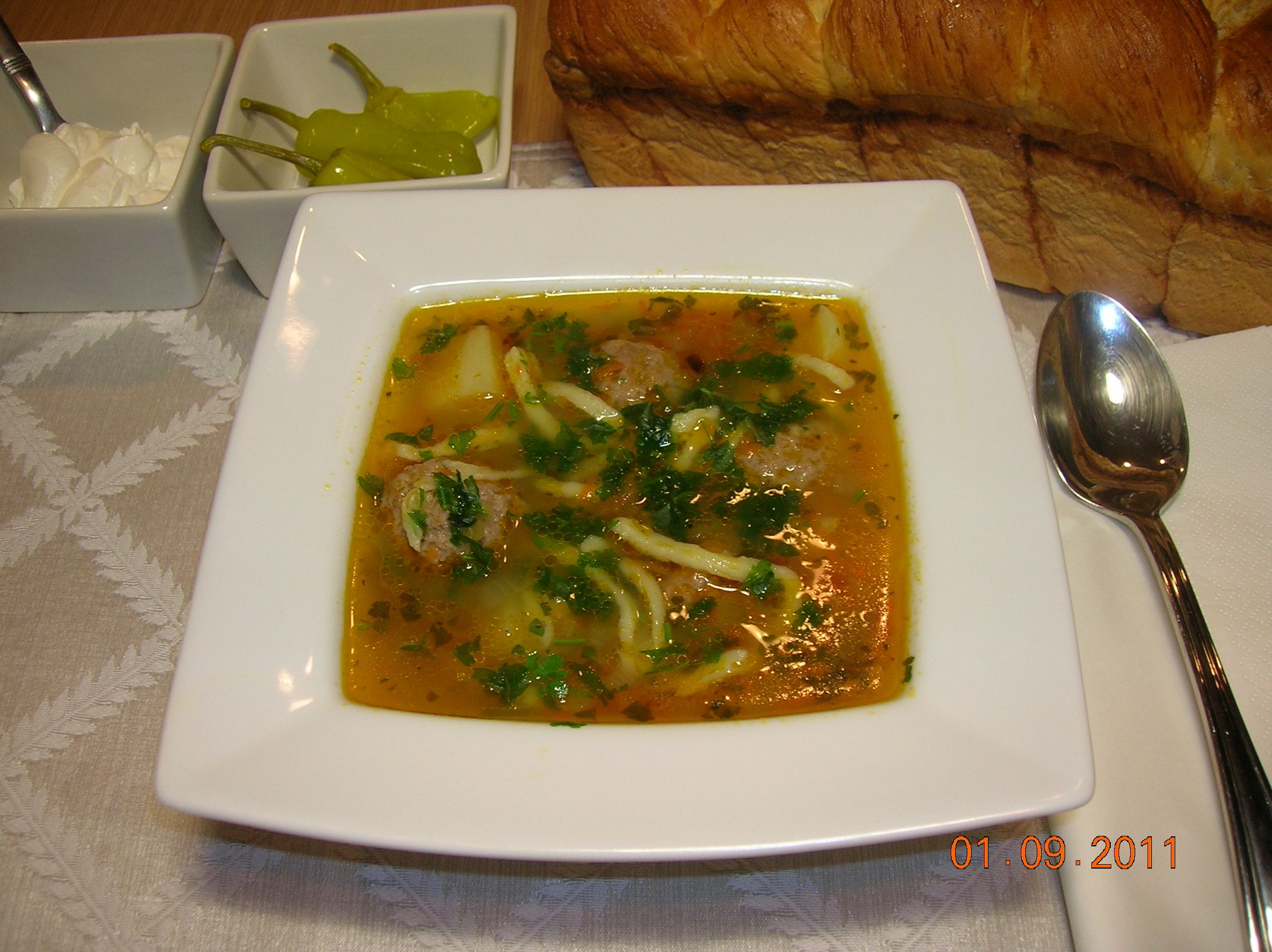 Romanian Meatball Soup - Ciorba De Perisoare : 4 Steps (with Pictures ...