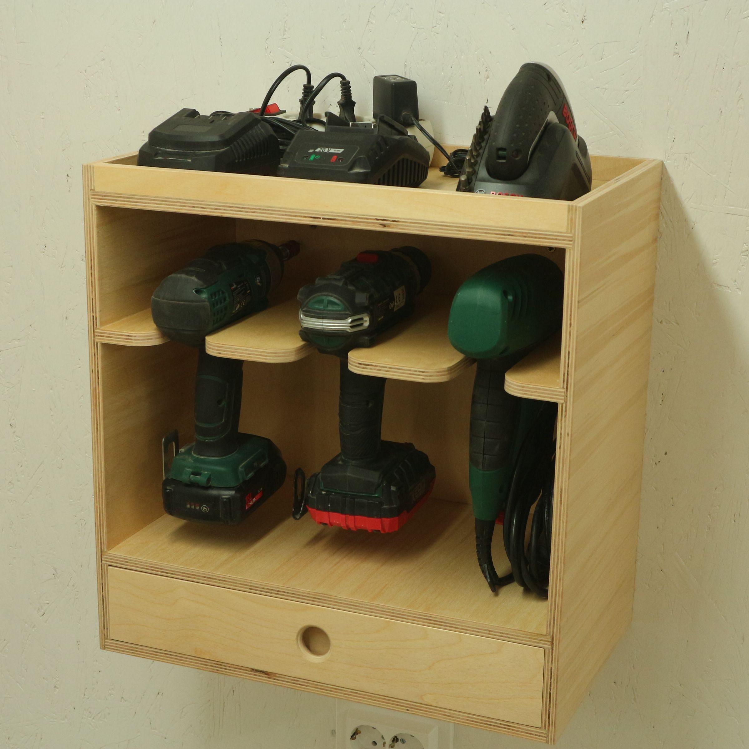 Making a Cordless Tool Storage / Charging Station : 8 Steps (with ...