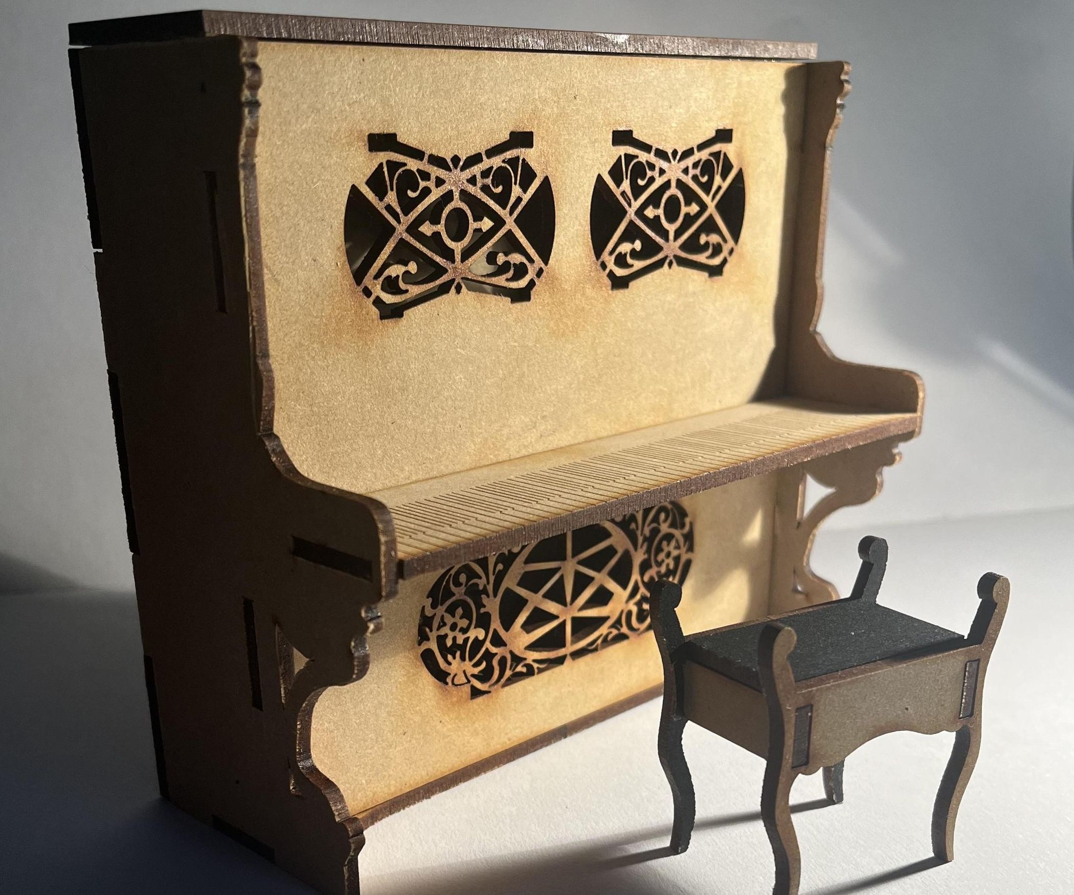Acoustic Piano Music Box - Laser Cut (Customizable Gift) : 18 Steps ...
