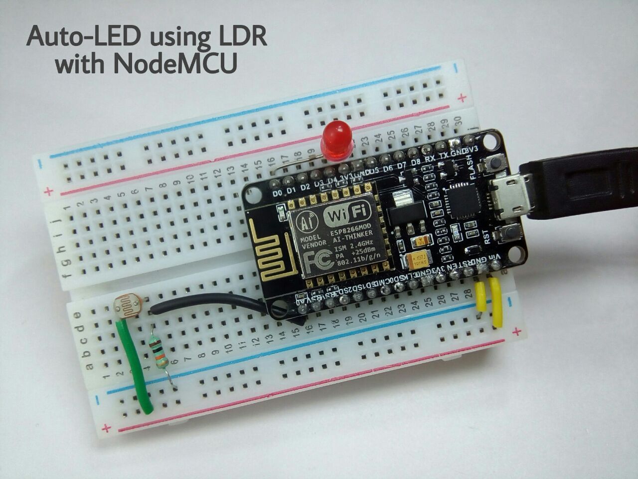 Auto-LED Using LDR With NodeMCU : 4 Steps (with Pictures) - Instructables