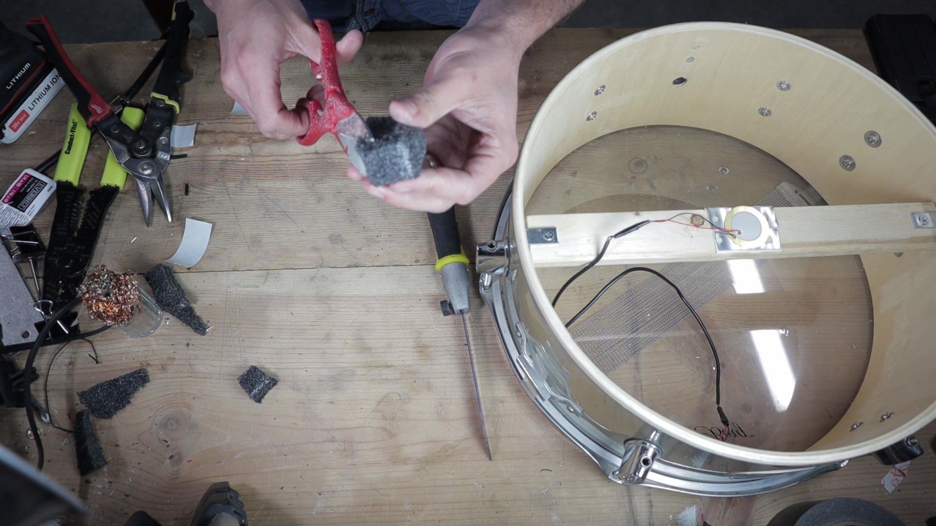 Drum Conversion - Acoustic to Electric With DIY Heads and Triggers : 6 ...
