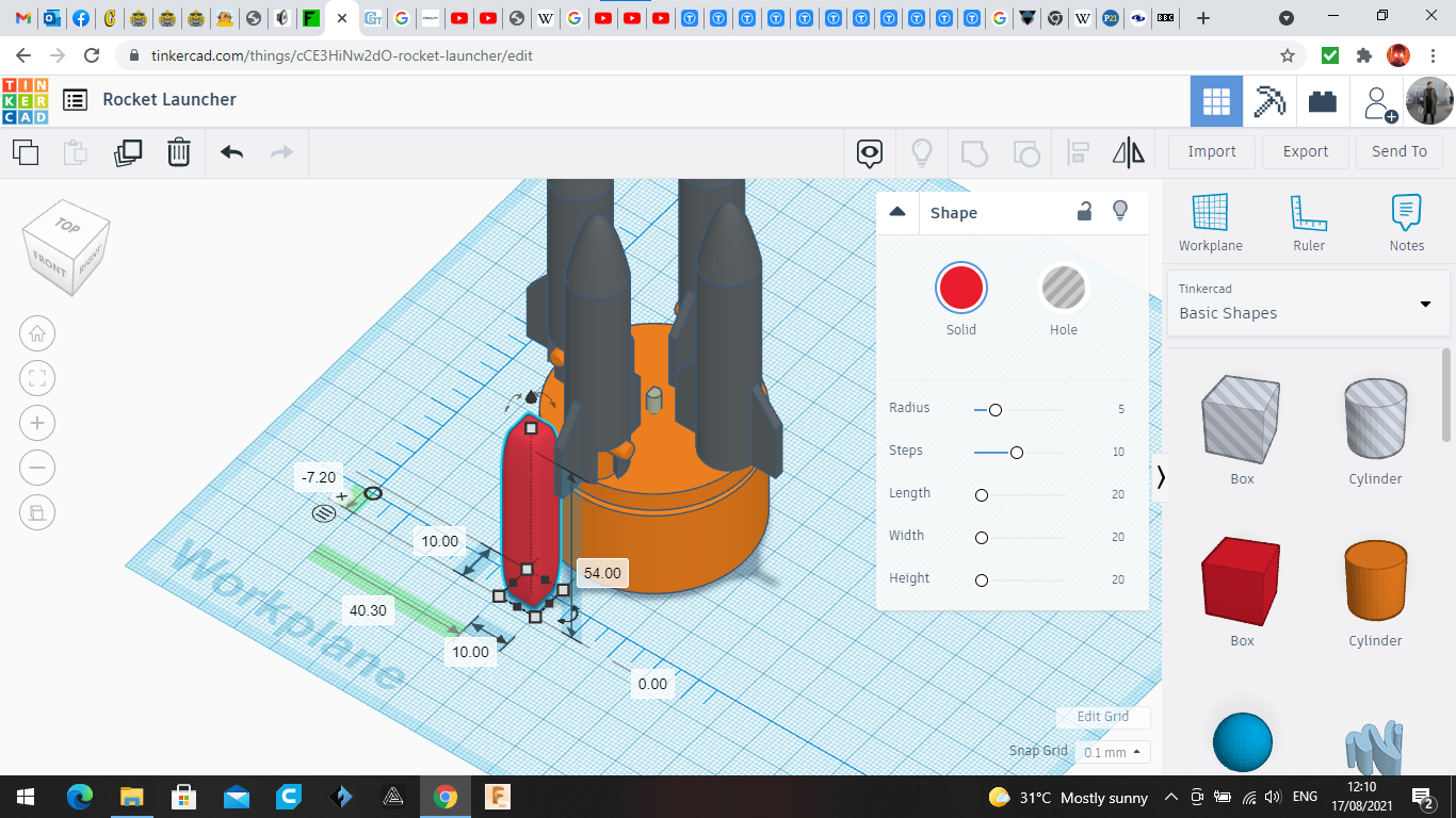 Tinkercad Robotics for School: Rocket Launching Mini-bot : 32 Steps ...