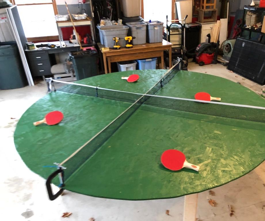 X-Pong Table: Four Person Circular Ping Pong Table : 10 Steps (with Pictures) - Instructables