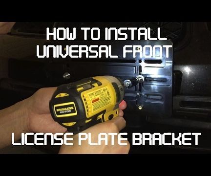 Tutorial: Install Universal Front License Plate Bracket on 2006 Subaru ...