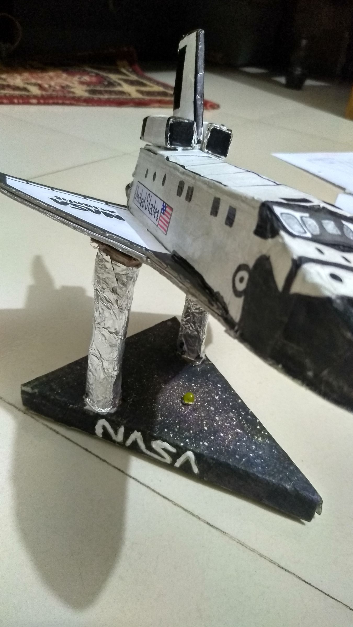 Space Shuttle Atlantis Cardboard Model (With Detachable Cardboard Stand ...