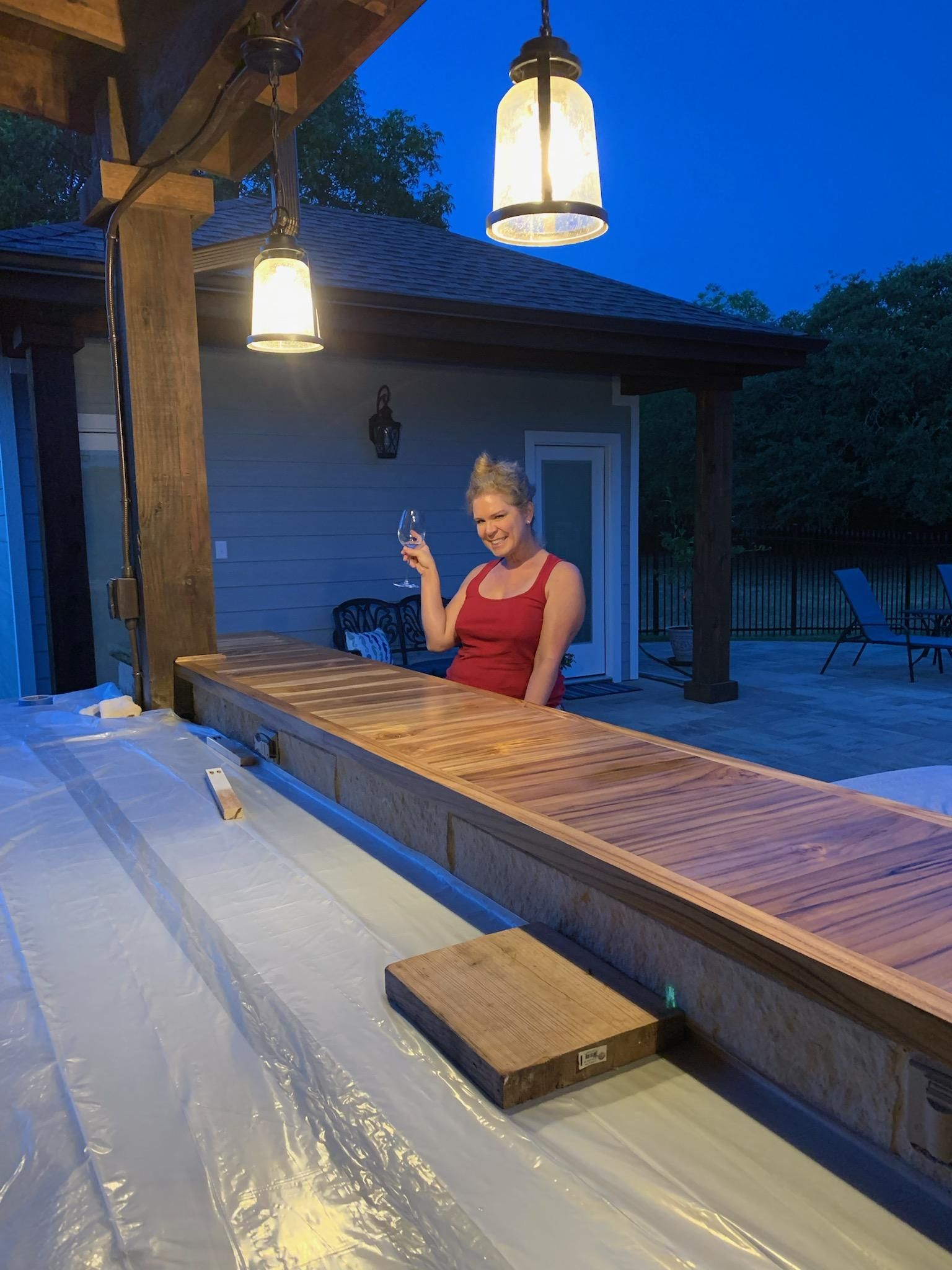 Backyard Teak Bar Top : 7 Steps (with Pictures) - Instructables
