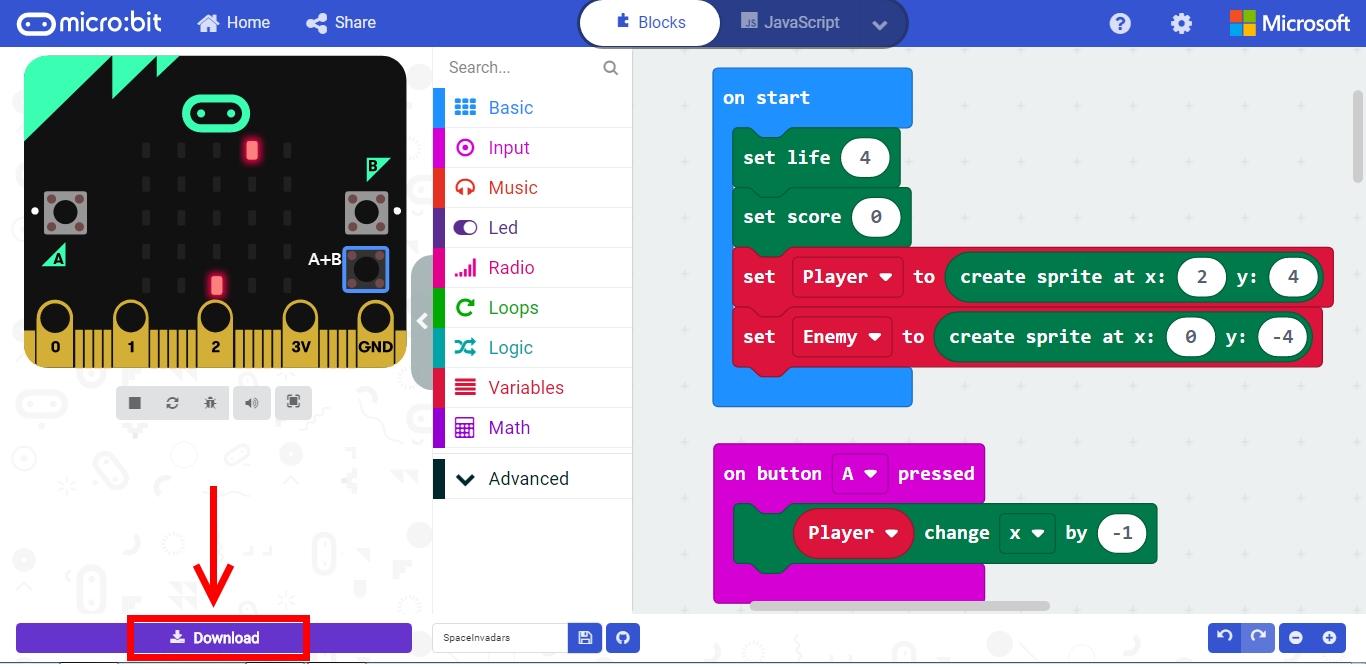 Microbit MakeCode Space Invader : 9 Steps (with Pictures) - Instructables