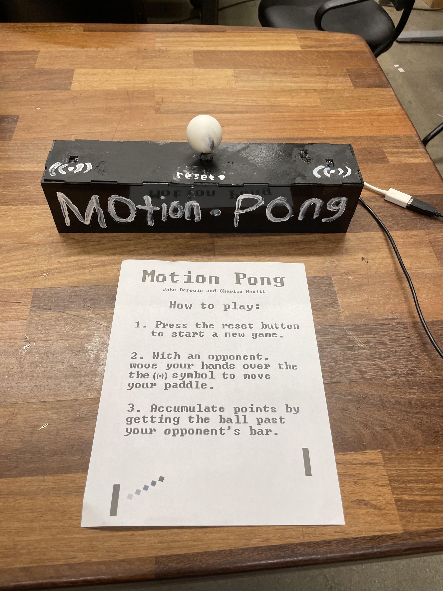 Motion Pong: Li-Dar Controlled Pong Video Game. : 3 Steps - Instructables