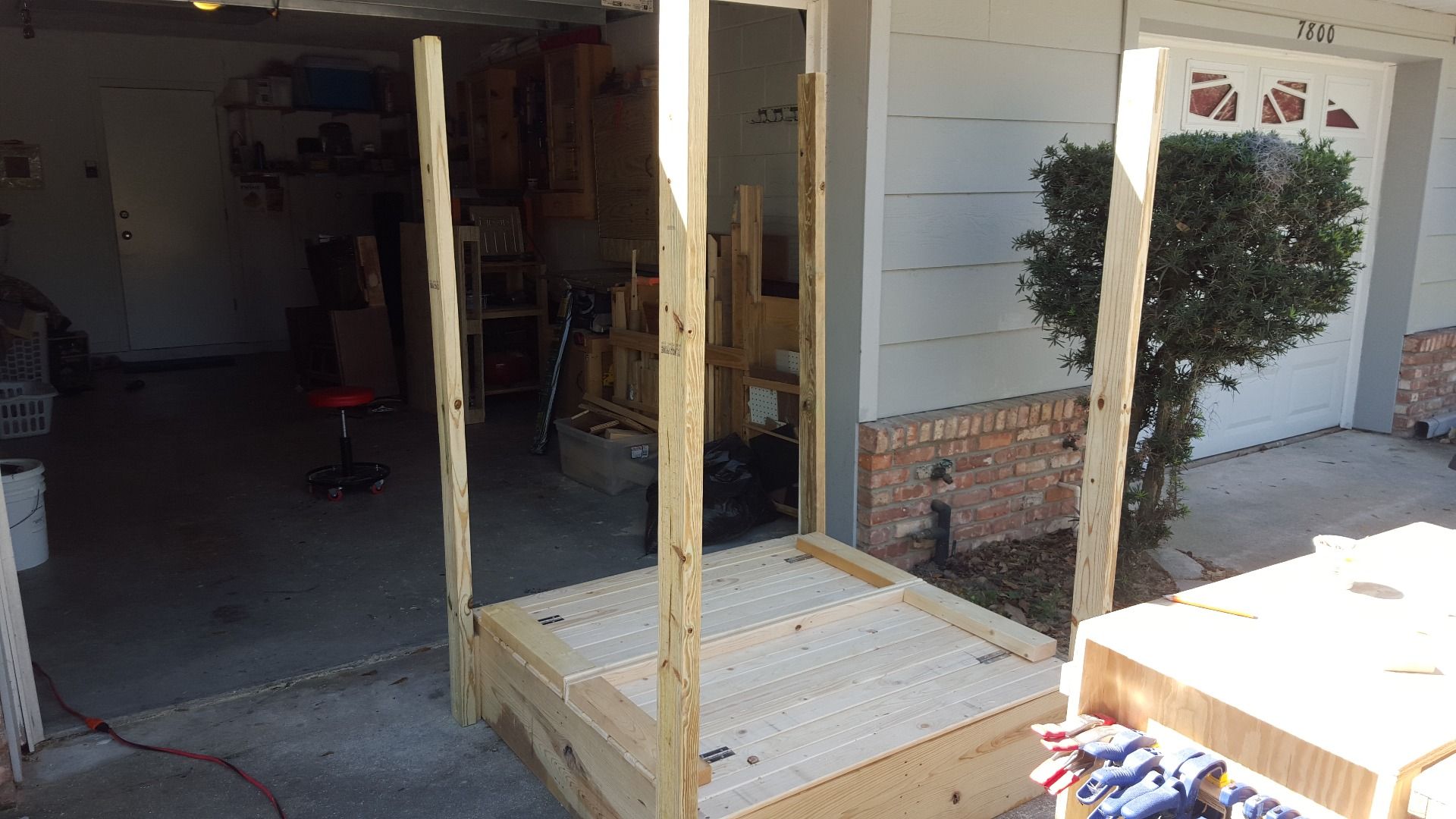 Sand Box W/ Lid That Opens Into Bench and a Canopy : 6 Steps (with ...