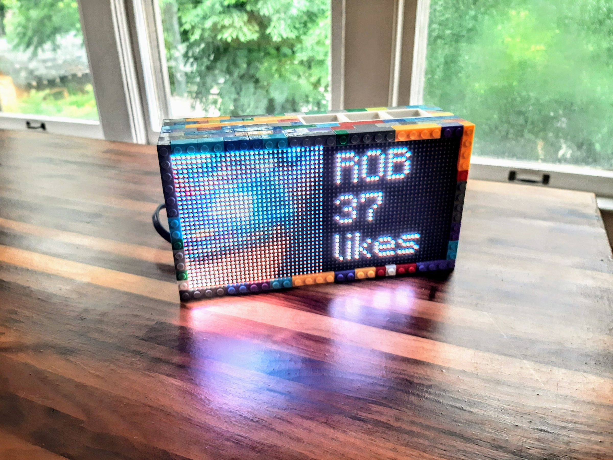 WiFi Programmable RGB LED Matrix Display in Lego Case - Instructables