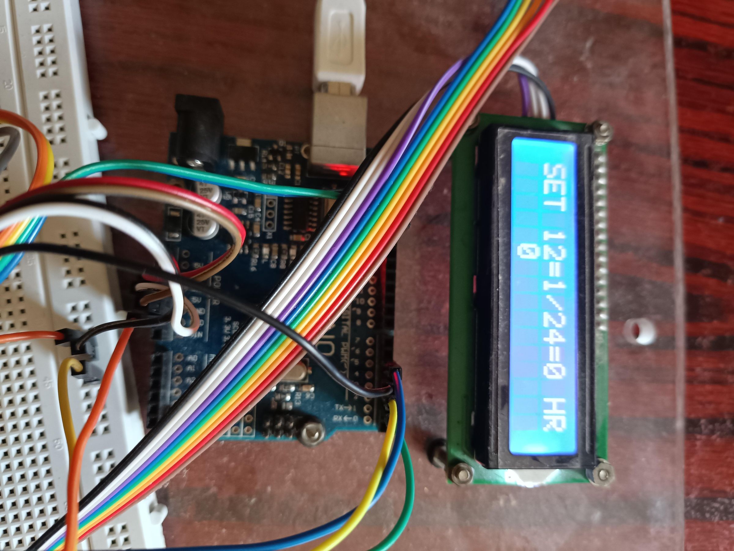 Arduino Uno Based Digital Clock, Calendar Cum Temperature Indicator ...