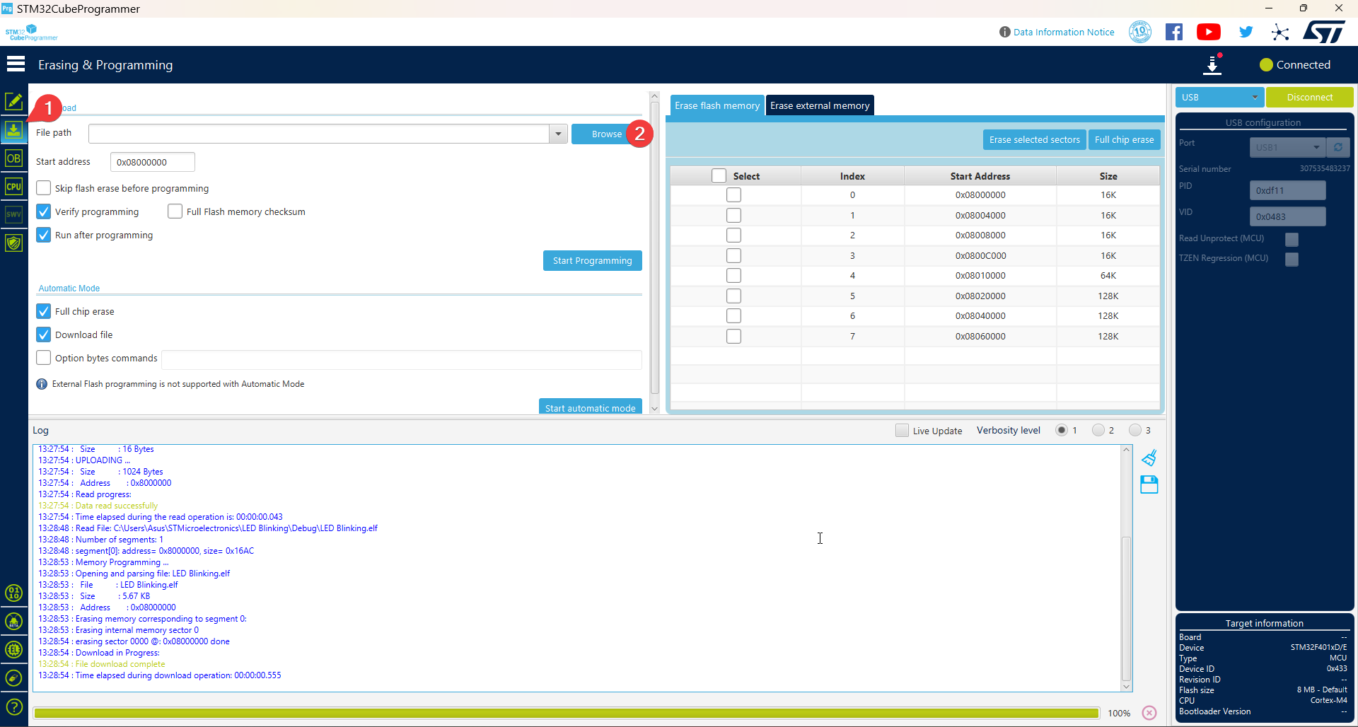 Blinking an External LED Using STM32CubeIDE on STM32 Black Pill : 7 ...
