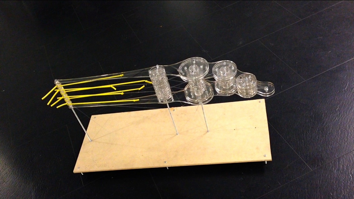 Elastic-muscled Mechanical Arm With 3 Muscle-pairs, 3 Laser-cut Joints ...