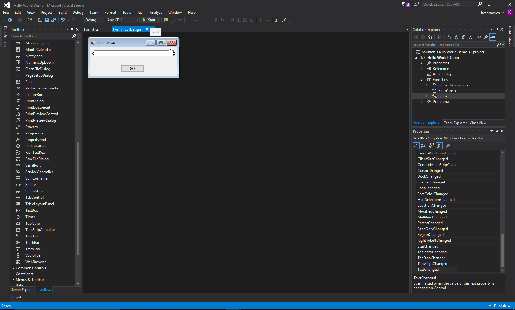 C# Windows Form | Hello World : 4 Steps - Instructables