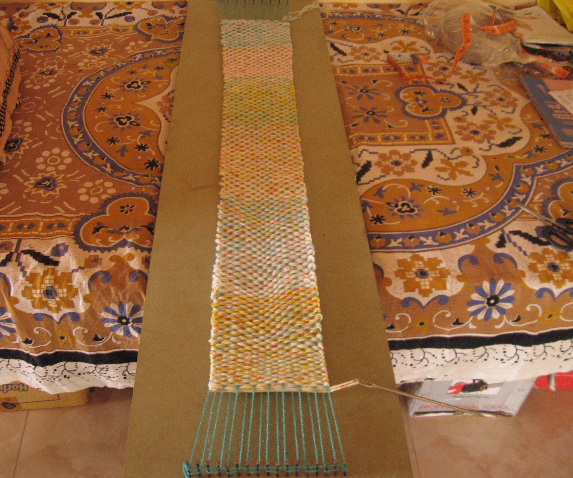 How to Make a Long Loom Board for Weaving Scarf : 4 Steps (with ...
