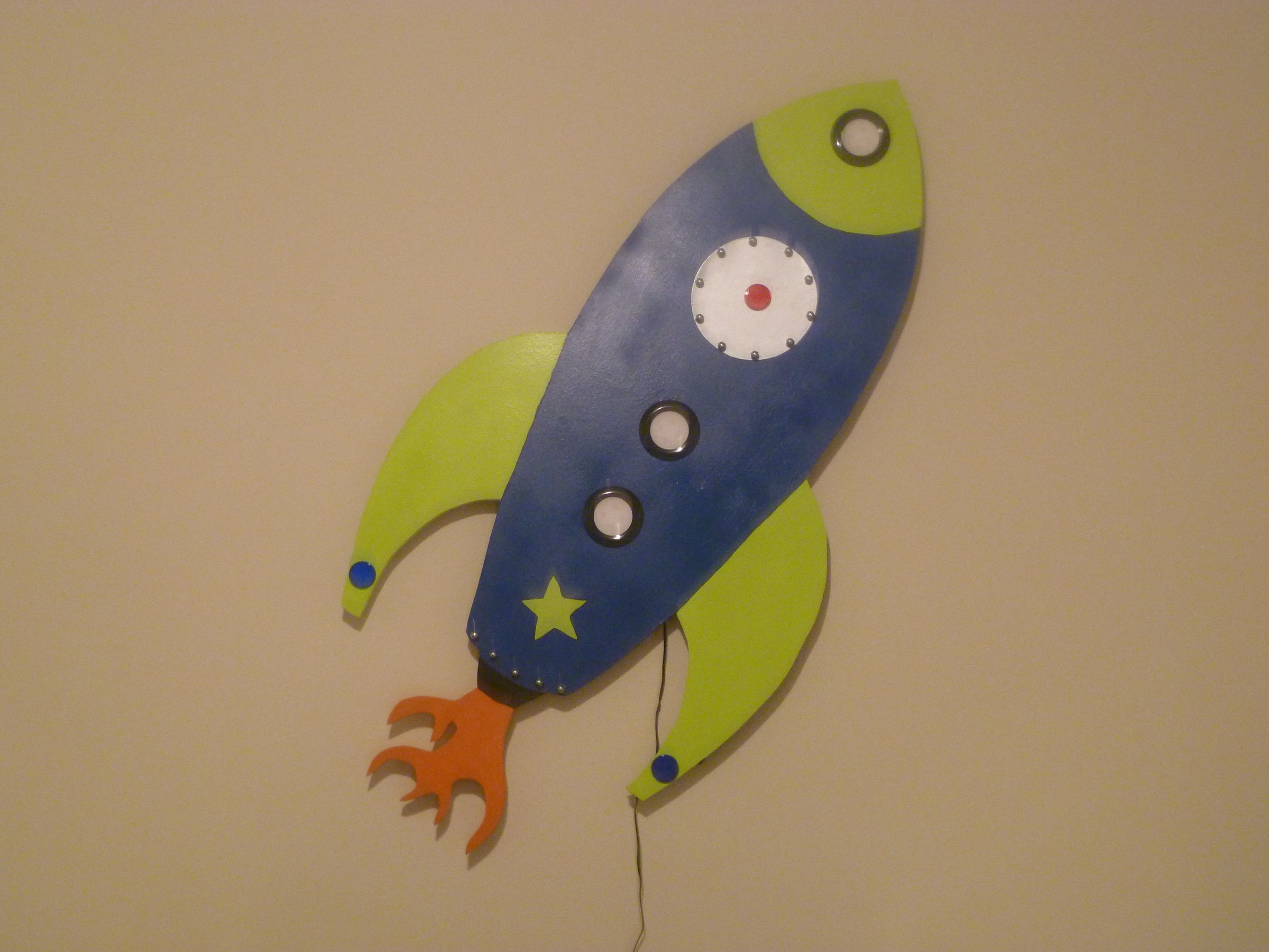 Wood Rocket Ship With LED Lights : 8 Steps (with Pictures) - Instructables