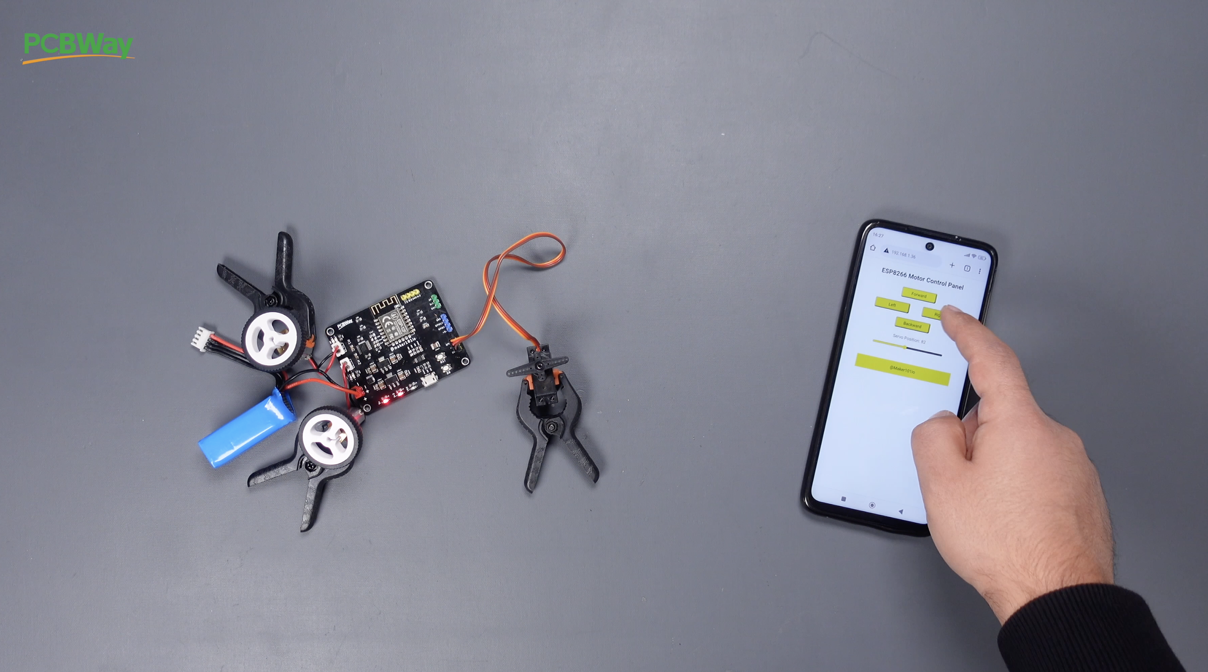 DC Motor and Servo Motor Control Via Web Server - ESP8266 HTTP GET ...