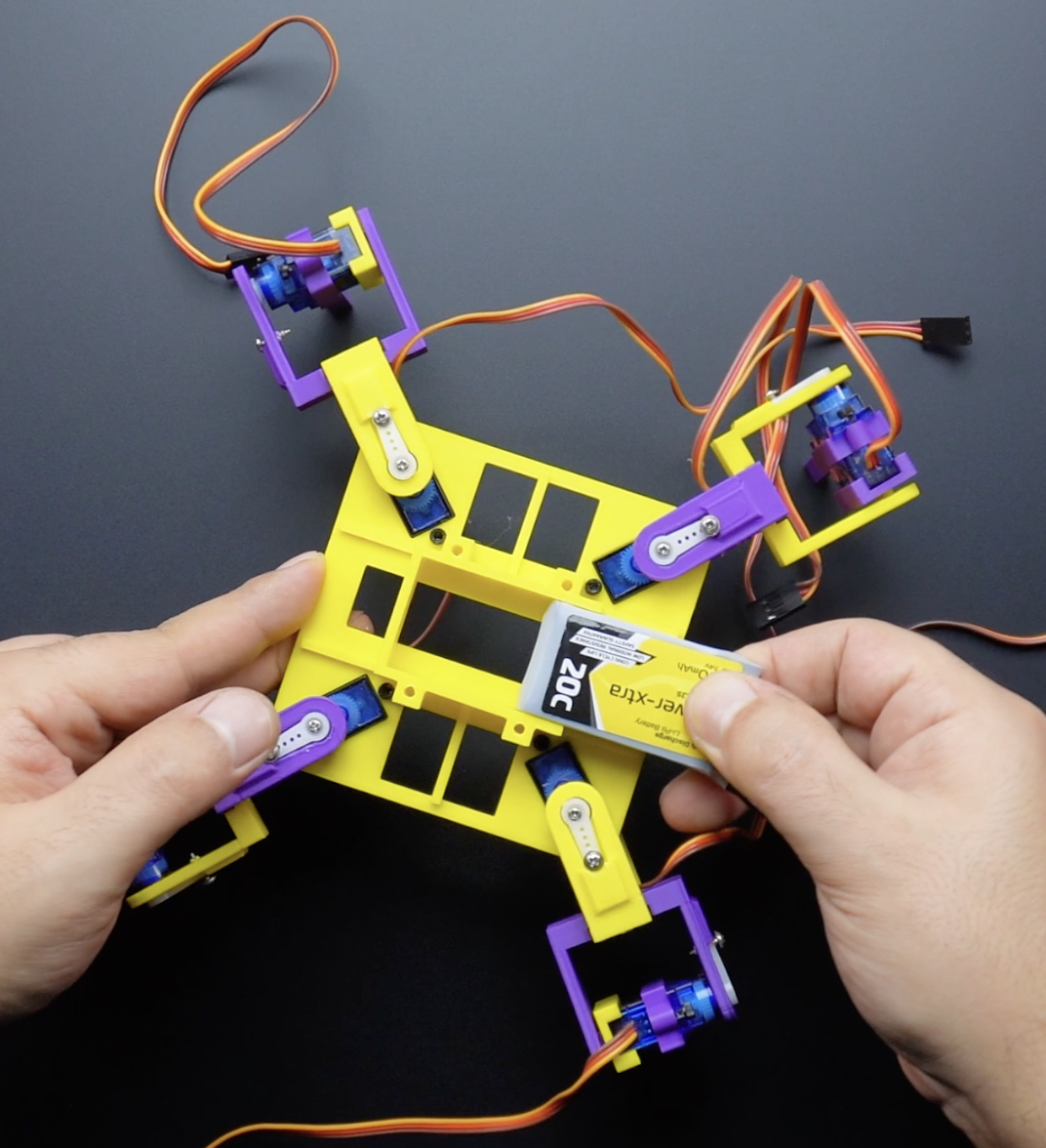 4-Legged Spider Robot With 3D Printed Parts (8 Servo Motors and an ...