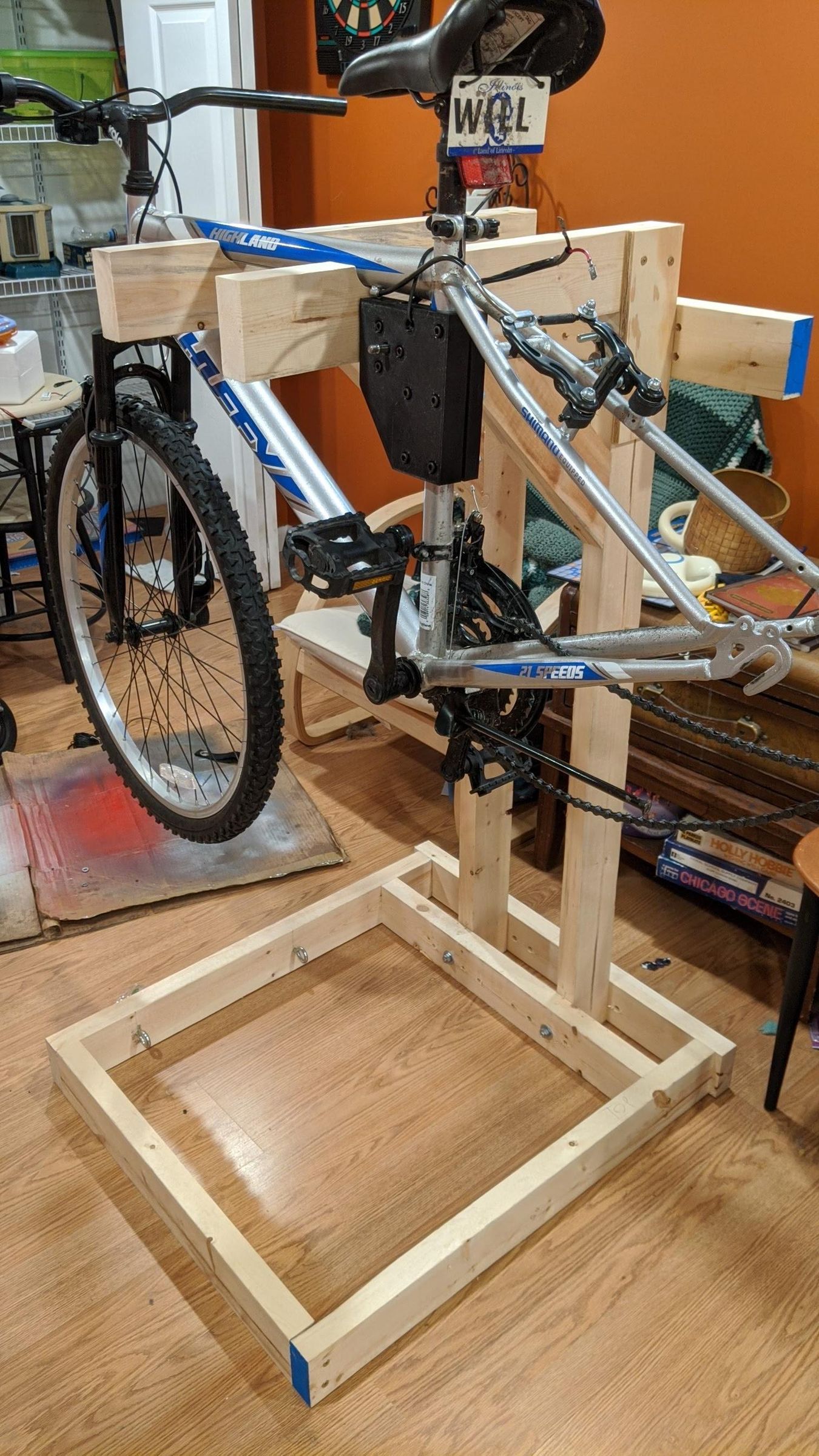 Homemade Wooden Bicycle Stand With Dual Mounting : 5 Steps (with ...