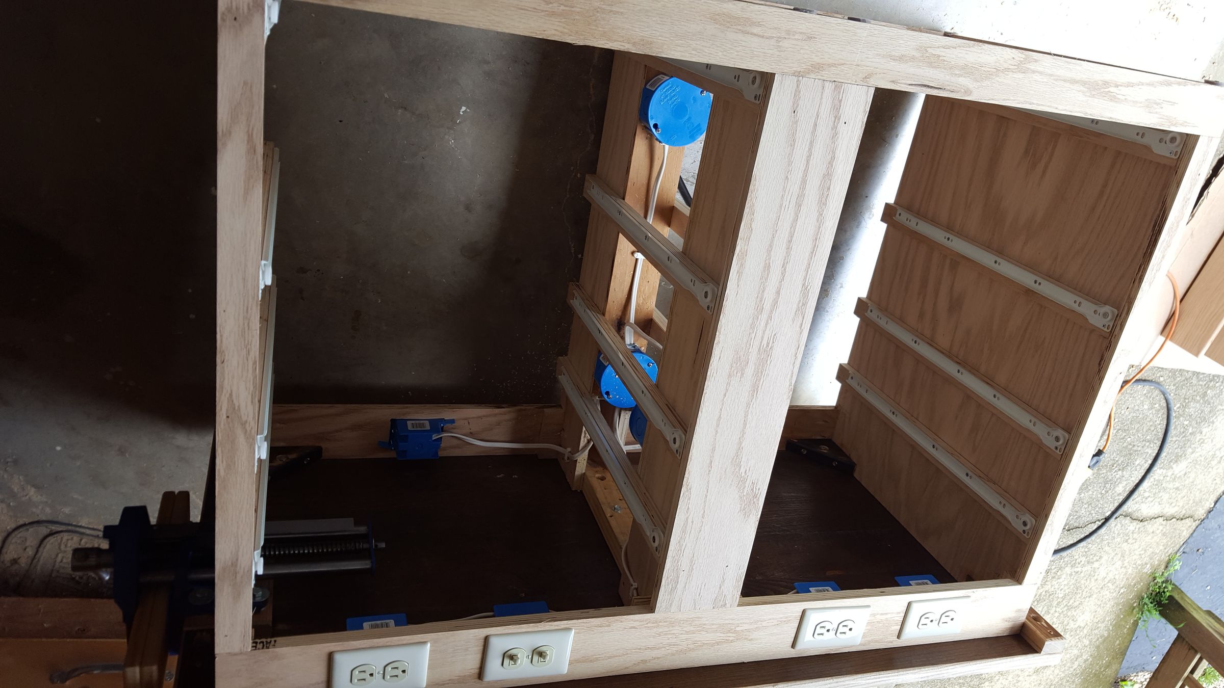 Workbench With Drawers, Power, and Wood Vise : 15 Steps (with Pictures ...