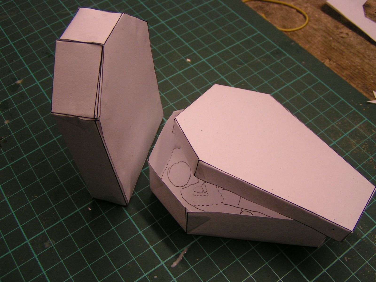 Small Papercraft Coffin and Headstone Desk Ornament. : 4 Steps ...