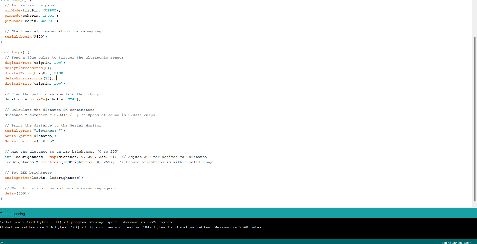 LED Distance Indicator Using Ultrasonic Sensor : 5 Steps - Instructables