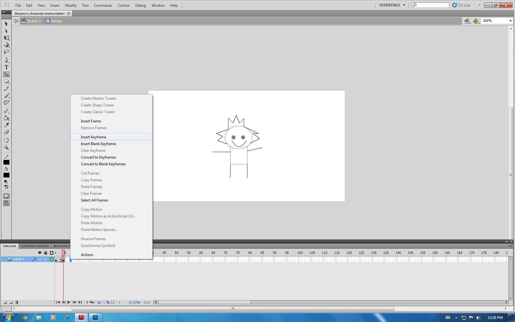 How to Create a Simple Character in Adobe Flash CS5.5 : 5 Steps ...