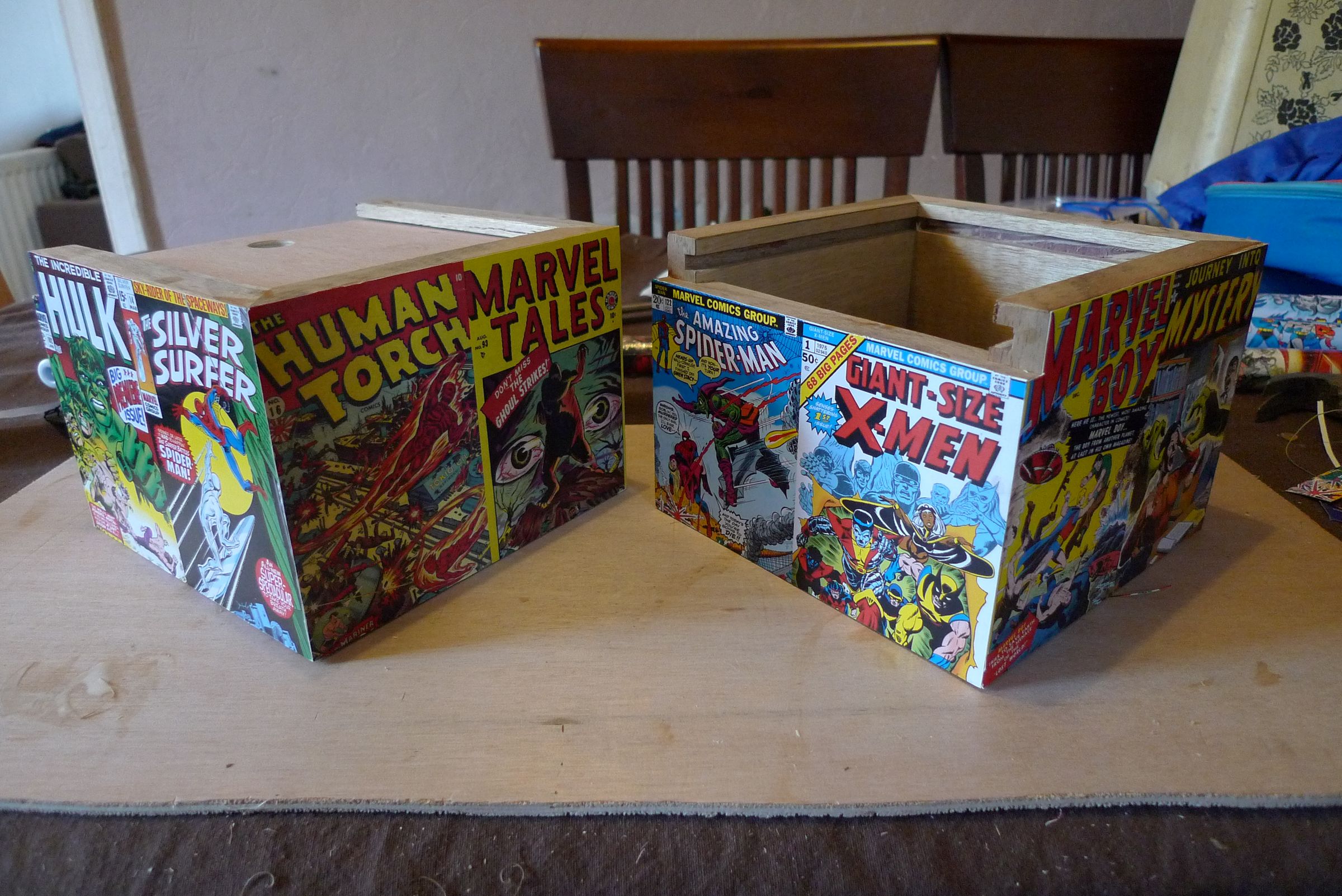 Vintage Comics In A Cardboard Box Marvelous Money Boxes : 5 Steps