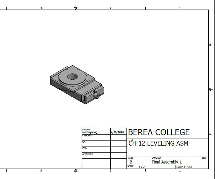 Exploded Isometric Drawing With Dimensions Of Vice