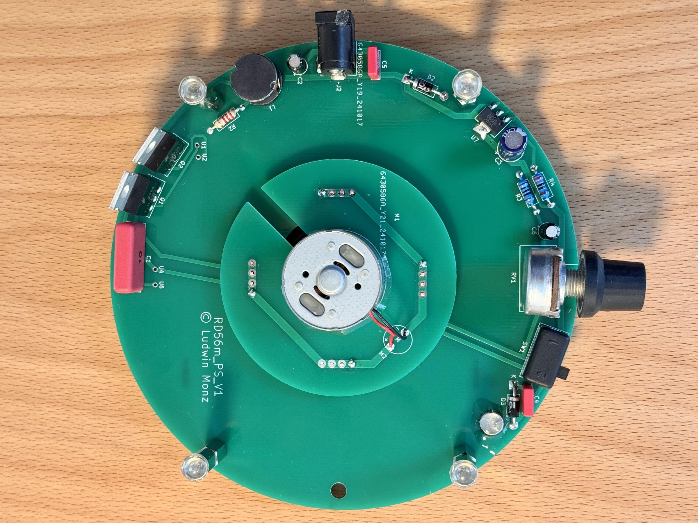 A Persistence of Vision Rotating Display Controlled by a Raspberry Pi Pico. : 8 Steps (with ...